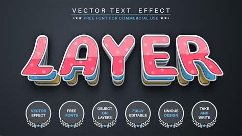 Premium Vector Paper Layer Edit Text Effect Font Style