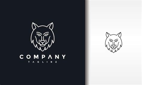 Premium Vector Wolf Line Logo