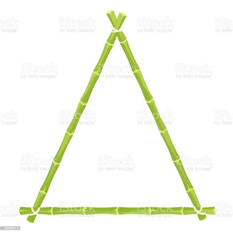 녹색 대나무 프레임 만화 스타일의 밧줄테두리 이국적인 하와이 아시아 장식 빈 자연 개체입니다 벡터 일러스트레이션 0명에 대한 스톡 벡터 아트 및 기타 이미지 Istock