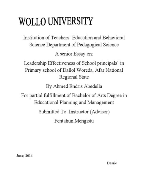 Ahmed Dallol Pdf Leadership Teachers