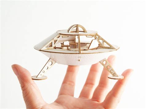 Miniature Space Ship Model Kit Of The Mars Lander Laser Cut Etsy