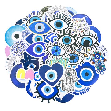50pcs Evil Eye Stickers Evil Eyes Laptop Decals Computer