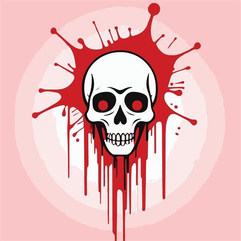 Bleeding Skull And Spatter Graphic 50610717 Vector Art At Vecteezy