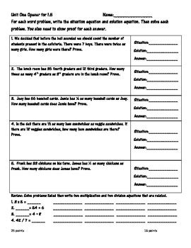 Word Problems With Variables By Becky Carter TPT