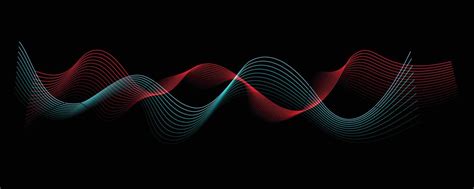 Colorful Abstract Wave In Black Background Dynamic Abstract Line Design In Modern And Luxurious