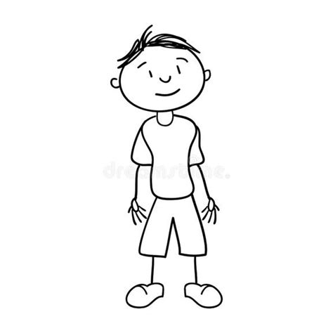 Icono Lindo Del Dibujo Del Muchacho Ilustración Del Vector