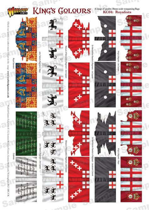 Kc04 Royalist Flags 2 Warlord Games