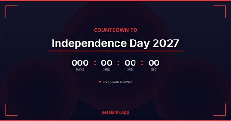 4th Of July 2027 Countdown — Patriotic Fireworks And Star Spangled