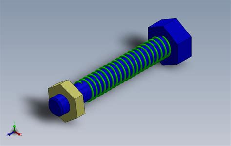 弹簧螺丝 Solidworks 2014 模型图纸免费下载 懒石网