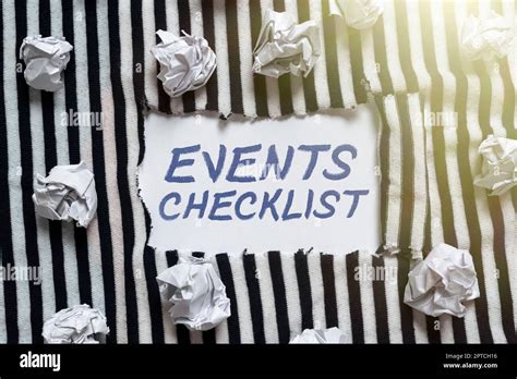 Inspiration Showing Sign Events Checklist Internet Concept Invaluable Tool For Successfully