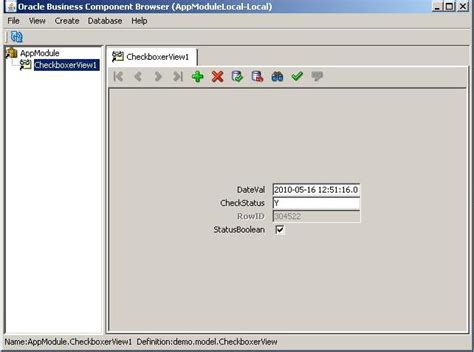 Oracle Adf Adding Boolean Checkbox To Table Component In Oracle Adf