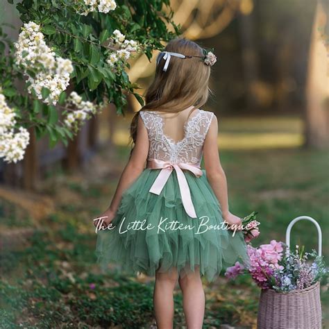 Pink Flower Girl Etsy
