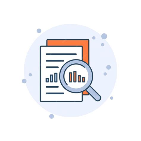 Premium Vector Cartoon Document With Loupe Icon Vector Illustration