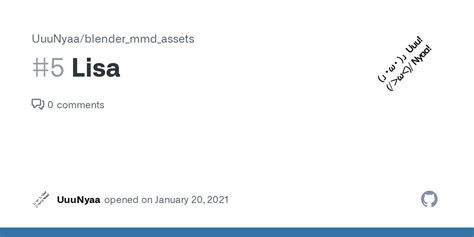 Lisa · Issue 5 · Uuunyaa Blender Mmd Assets · Github