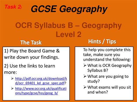 Ppt Introduction Gcse Geography Ocr Syllabus B Powerpoint Presentation Id 4486445