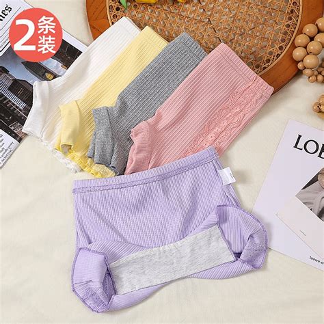 女童安全裤蕾丝防走光纯棉夏季薄款儿童保险打底短裤宝宝平角内裤 虎窝淘