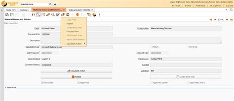 Issue Process Konnect Erp Help
