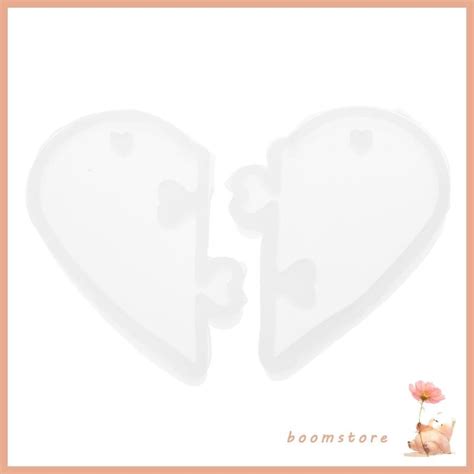 Boom Shiny Glossy Heart Shape แม่พิมพ์ซิลิโคนเรซิน Diy Handmade พวงกุญแจจี้เครื่องประดับอีพ็อก