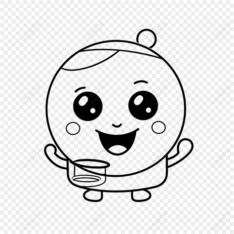 컵 색칠 페이지 개요 스케치 드로잉과 만화 아기 소년 벡터강철 개요선 그리기 Png 일러스트 무료 다운로드 Lovepik