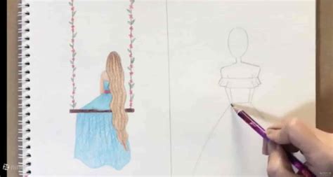 نقاشی دخترانه ساده خیلی قشنگ عکس نودی