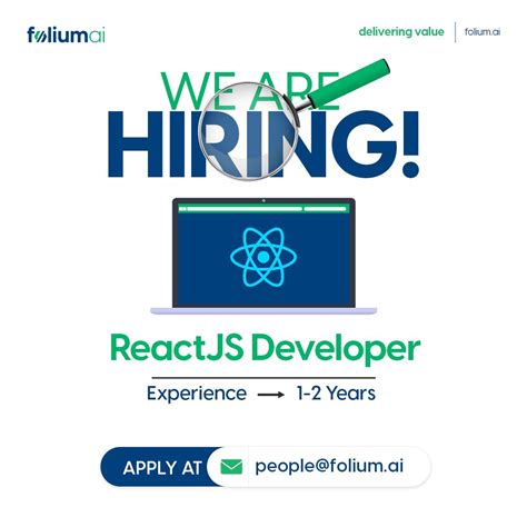 Folium Ai On Linkedin Foliumai Tech Reactjsdeveloper Techindustry