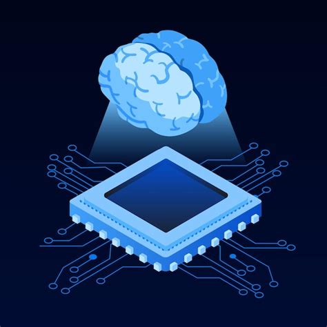 비즈니스를 위한 인공지능 인공지능 일러스트레이션 Ai 랜딩 페이지 개념 프리미엄 벡터