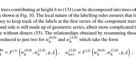 The Decomposition Of Trees Leading To 133 The Sums Over Labels Are