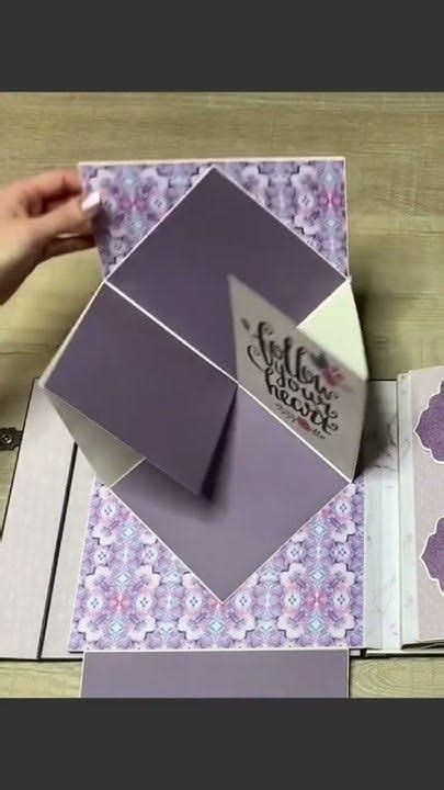 Follow Your Heart 💜 Pop Up Page Scrapbooking Popupcard Diy Pop Up Book Fancy Fold Card