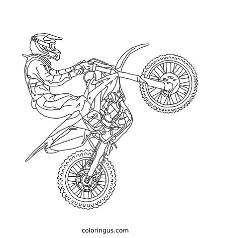 Dirt Bike Coloring Pages Free Printable Pdf