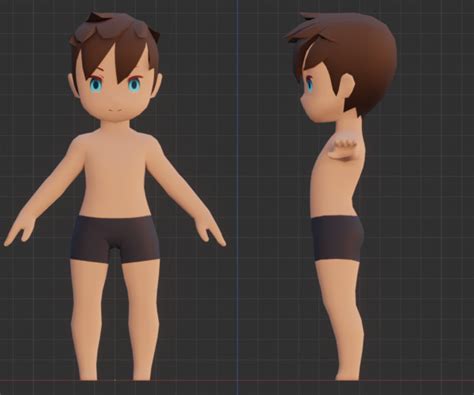 Artstation Chibi Heroes Pack Basemesh Game Assets