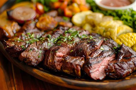 Churrasco A Traditional South American Barbecue Culinary Delight Stock