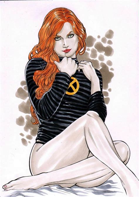 Rule 34 Crop Top Jean Grey Marvel Marvel Comics Marvel Girl Panties