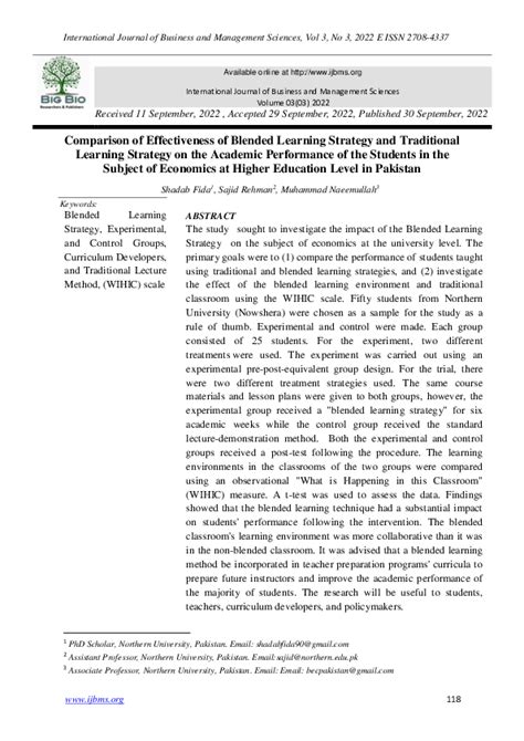 Pdf Comparison Of Effectiveness Of Blended Learning Strategy And Traditional Learning Strategy