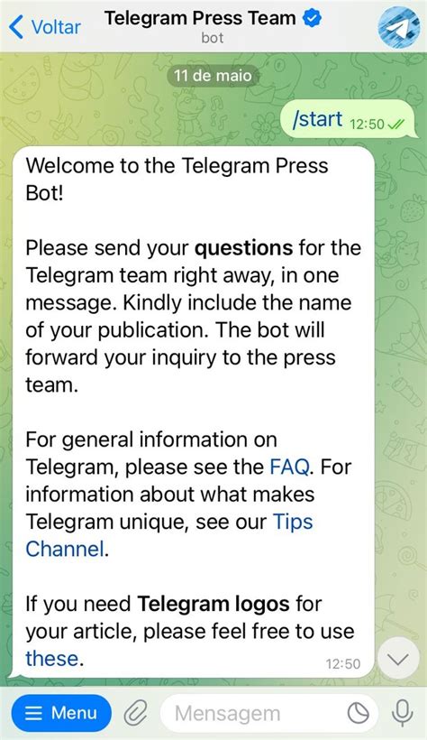 Vamos Fazer Nosso Melhor Para Responder Telegram Usa Chatbot No Próprio App Para Atender A