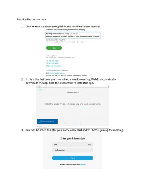 How To Join A Cisco Webex Meeting Pdf