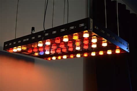 Hanging Sensor With Led Lights Array Showing The State Of Each Device