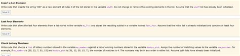 Solved Insert A List Element Write Code That Inserts The Chegg Com