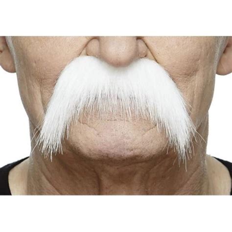 White Wild West Moustache Jokers Costume Mega Store