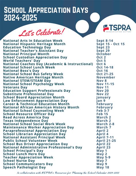 School Appreciation Days The Texas School Public Relations Association