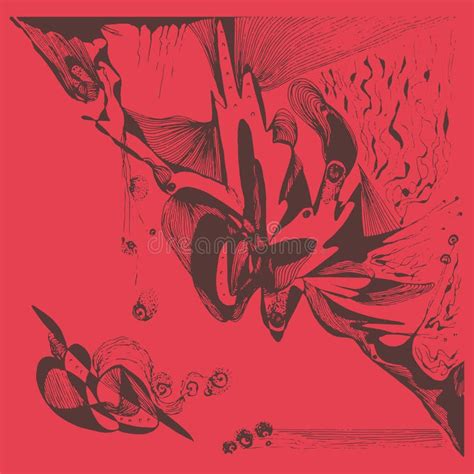 Abstraction With Curved Lines Hand Drawn Stock Illustration Illustration Of Combination