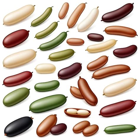 A Collection Of Colorful Beans And Brown Beans Premium Ai Generated