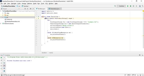 serializar y deserializar contenido en un fichero en java operating