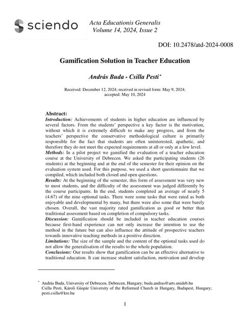 Pdf Gamification Solution In Teacher Education
