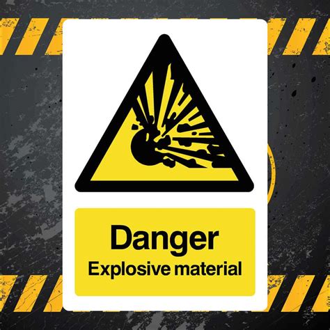 Danger Explosive Sign Hse And Iso Compliant The Sign Shed