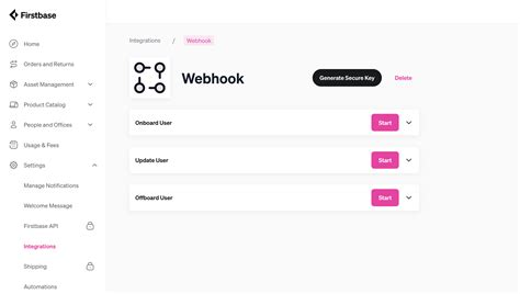 Webhook Setting Up Your Webhook Integration Firstbase