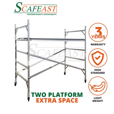 Aluminium Scaffold Tower 7m Mobile Double Width Australia