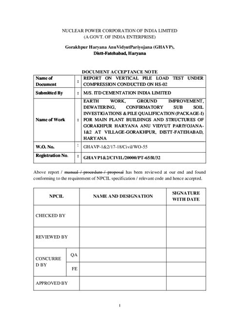 Pdf Report On Vertical Pile Load Test