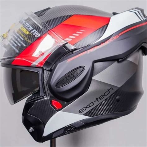 Jual Scorpion Exo Tech Carbon Genus Matt Black Red Helm Modular Exotech M Di Seller Toplets