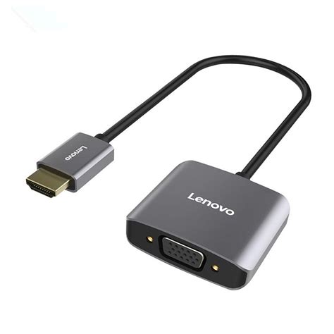 Lenovo H Gold Plated P Hdmi To Vga Adapter With Micro Usb And Mm Audio Port For