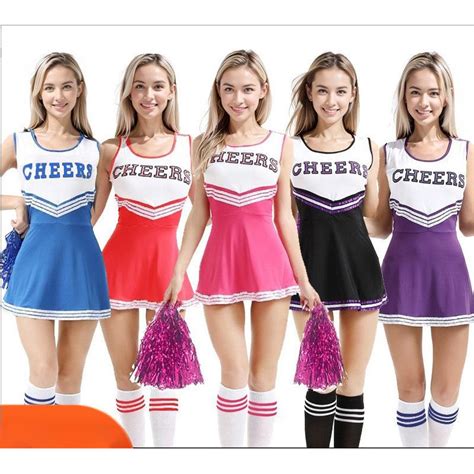 Cheerleader Costume Performance Outfit For Women Cheerleading Short